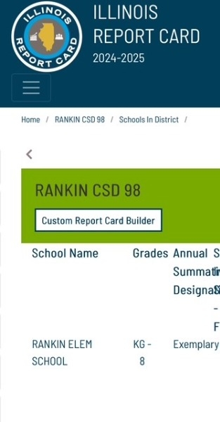 Rankin School District #98 - RANKIN PRESS RELEASE: ISBE ISSUES RANKIN ...